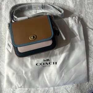 Coach | Bags | Vintage Coach 8926 Rambler Colorblok 16 Light Saddle ...